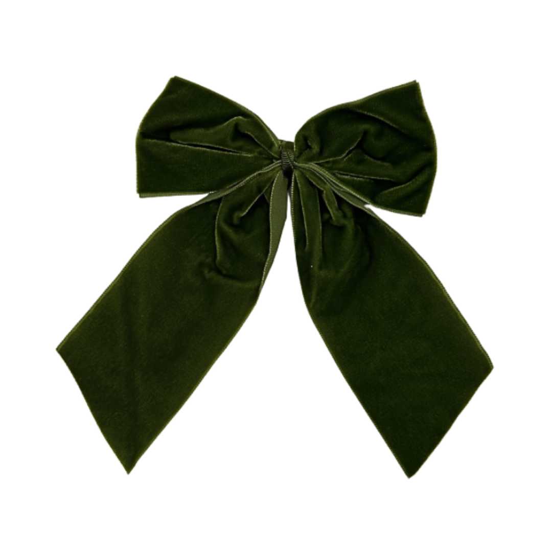 Large Forest Green Velvet Bow – Dunbar Road