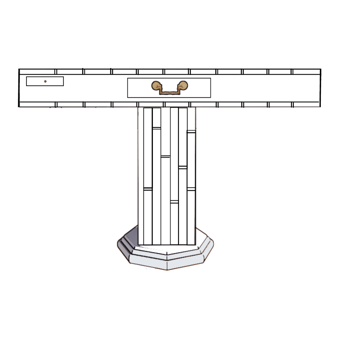 Custom Bamboo Column Game Table – Dunbar Road