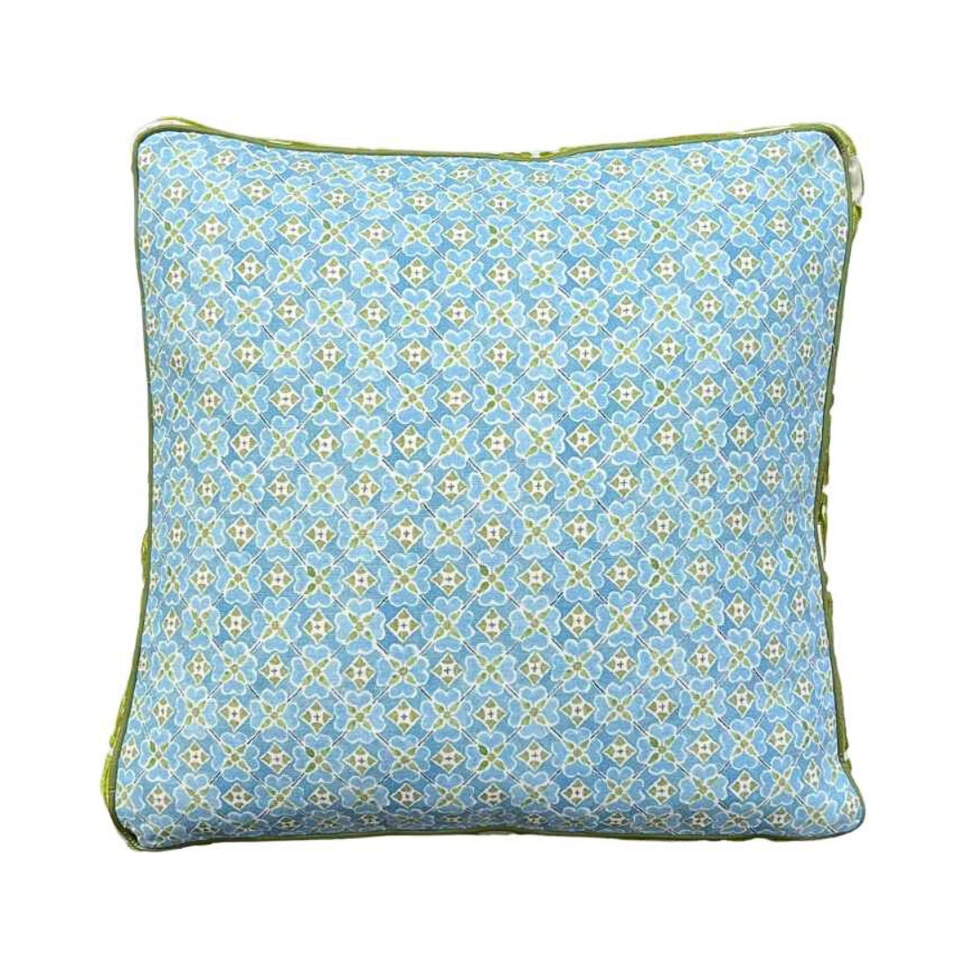 Single Aqua Blue & Green Box Pillow – Dunbar Road