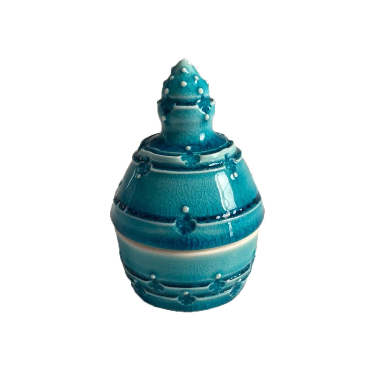 Turquoise Porcelain Lidded Jar- Large – Dunbar Road